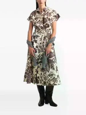 Cara Cara Sawyer Floral Print Midi Dress - Neutrals