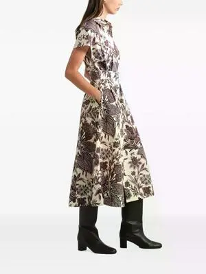 Cara Cara Sawyer Floral Print Midi Dress - Neutrals