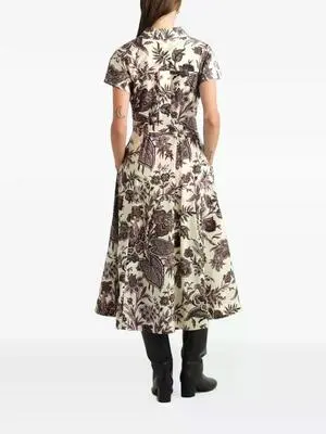 Cara Cara Sawyer Floral Print Midi Dress - Neutrals