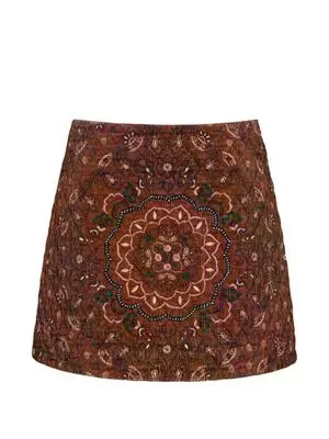 CARA CARA Chrissy Bandana-print Mini Skirt