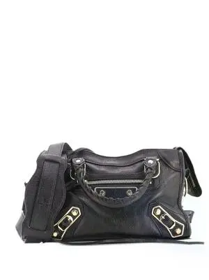 Balenciaga Classic Metallic Edge Leather Mini Satchel - Black
