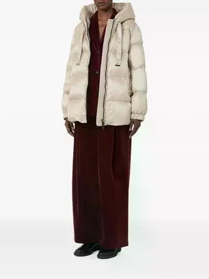 Max Mara Quilted Hooded Puffer Jacket - Neutrals