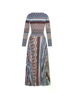 Cara Cara Marlow Space-dye Pleated Midi Dress