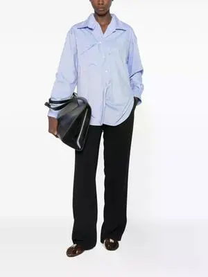 SYSTEM Asymmetrical Front Chest Pocket Shirt - Blue