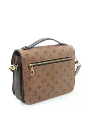 LOUIS VUITTON Monogram Reverse Pochette Metis Satchel - Brown