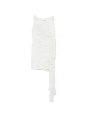Alexander Wang Ruched Draped-detail Mini Dress - White