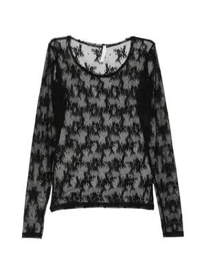 Imperial Lace-patterned Long-sleeve Top