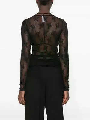 Imperial Lace-patterned Long-sleeve Top