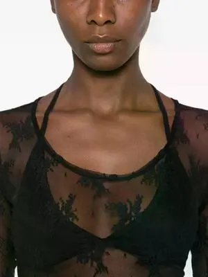 Imperial Lace-patterned Long-sleeve Top