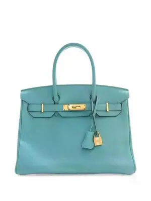 Hermès 2015 Togo Birkin Retourne 30 Handbag Blue