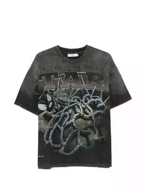 VALE FOREVER Graphic-print Distressed T-shirt - Black