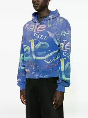 VALE FOREVER Stud-embellished Logo-print Hoodie