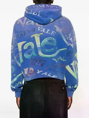 VALE FOREVER Stud-embellished Logo-print Hoodie