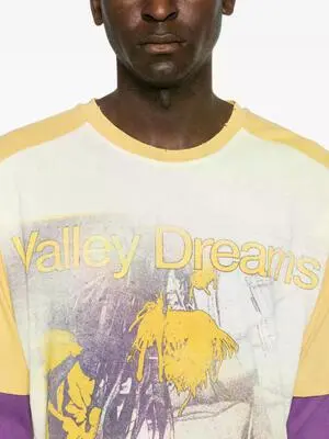 VALE FOREVER Graphic Print Layered Crew Neck Sweater