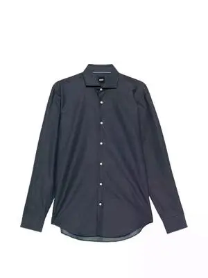 BOSS Geometric-print Shirt - Blue