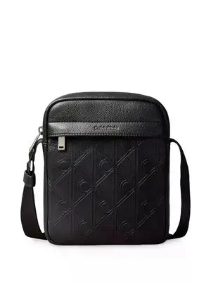 Calvin Klein Monogram-embossed Messenger Bag - Black