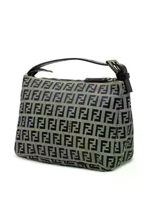 Fendi Zucchino Canvas Handbag - Grey