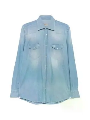 SARTORIO NAPOLI Western-yoke Faded Shirt - Blue