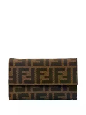 Fendi 20th Century Zucca Canvas Wallet Long Wallets