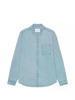 LES DEUX Patch-pocket Long-sleeve Shirt - Blue