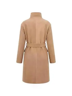 Pinko Wool-blend High Neck Belted Coat