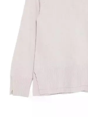 Alpha Studio Ribbed Trim Side Slit Knit
