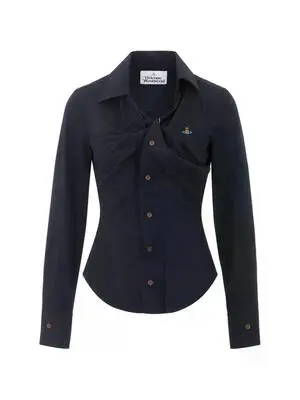 VIVIENNE WESTWOOD Drunken Draped Shirt - Black