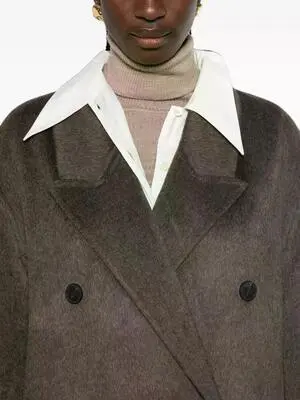 THE DYNAMIS STUDIO Double-breasted Peak-lapel Coat