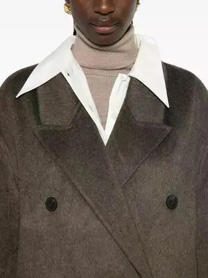 THE DYNAMIS STUDIO Double-breasted Peak-lapel Coat