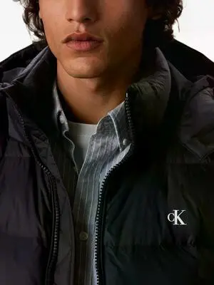Calvin Klein Hooded Padded Jacket With Logo Detail