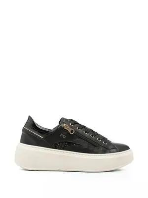 NEROGIARDINI Glitter-panelled Platform Sneakers