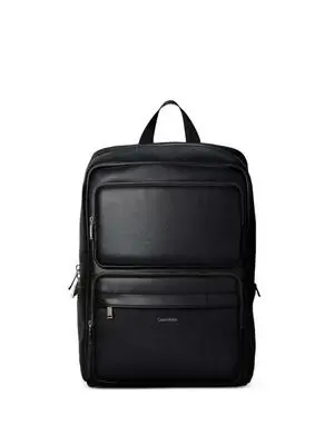 Calvin Klein Grained-texture Zip-fastening Backpack - Black