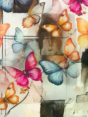 D'ANIELLO Butterfly-print Square Scarf