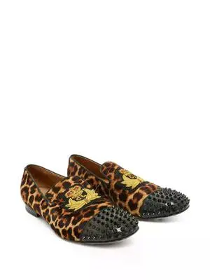 CHRISTIAN LOUBOUTIN Leopard-print Loafers