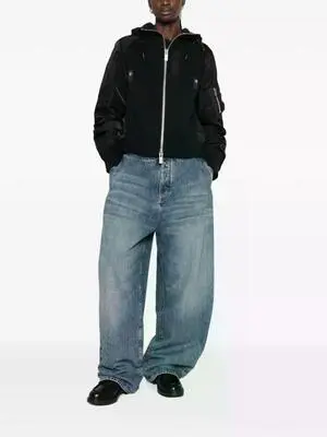 Sacai Panelled Zip-up Hoodie
