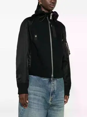 Sacai Panelled Zip-up Hoodie