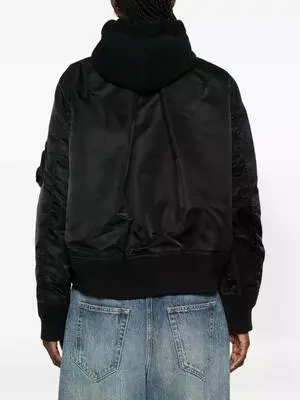 Sacai Panelled Zip-up Hoodie