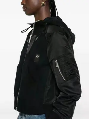 Sacai Panelled Zip-up Hoodie