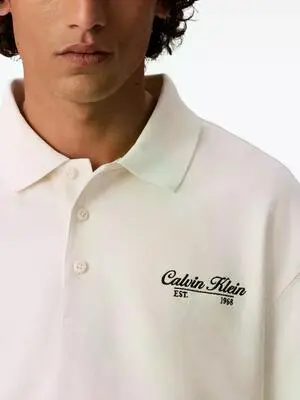 Calvin Klein Logo-embroidered Polo Sweater