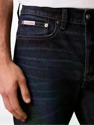 Calvin Klein Whiskered Slim-fit Jeans - Blue