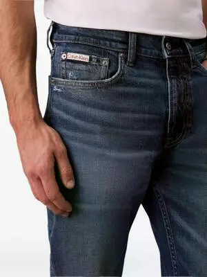 Calvin Klein Distressed Whisker-effect Jeans