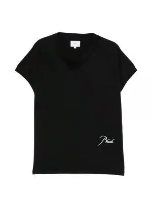 Rhude Logo-embroidered Cap-sleeve T-shirt