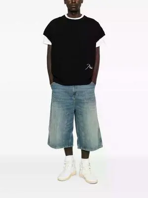 Rhude Logo-embroidered Cap-sleeve T-shirt