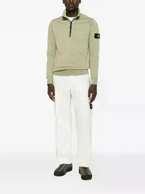 Stone Island Logo-patch Half-zip Sweater