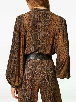 TWINSET Python-print Crêpe De Chine Blouse
