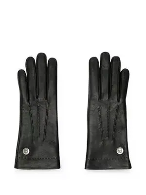Burberry Leather Gloves With Coin Appliqu