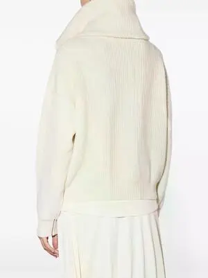Liviana Conti Ribbed Knit Zip-neck Sweater