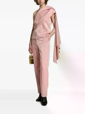 Alberta Ferretti One-shoulder Draped Blouse - Pink
