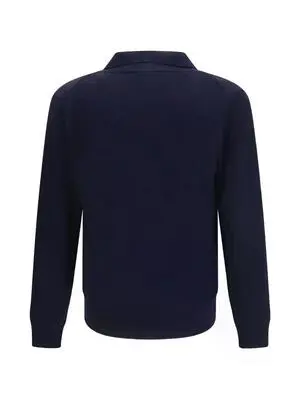 BROOKSFIELD V-neck Sweater With Herringbone Knit And Spread Collar