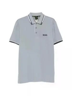 BOSS Logo-print Tipped Polo Shirt